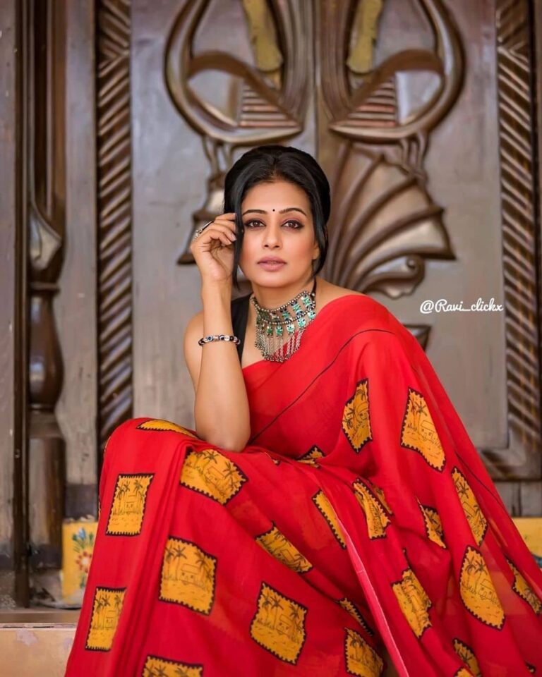 Priyamani Latest Stills In Red Saree - Glam Actress